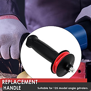generic 10mm Dia Thread 125 Model Angle Grinder Side Handle Replacement Sander Handle Tool Black(1pcs)