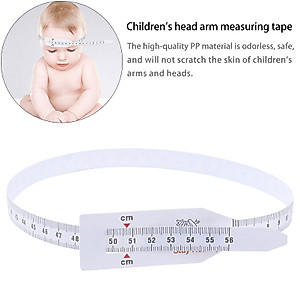 TEHAUX Head Circumference Measuring Tape, Measure Rulers for Pediatrics, Plastic, Reusable, Non- Stretchable with End Insert (6Pcs 22inch）