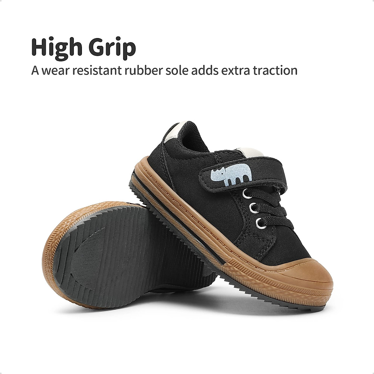 DREAM PAIRS Toddler Sneakers Boys Girls Casual Shoes Kids Storybook Lightweight Walking Skate Shoes,Size 8 Toddler,Black,SDFS222K