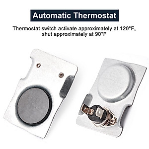 Hiorucet Magnetic Thermostat Switch for Fireplace Blower Fan, Wood Stove, Gas Log Fireplace, Fireplace Stove Blower Fan Variable Rheostat Speed On/Off Switch Control.