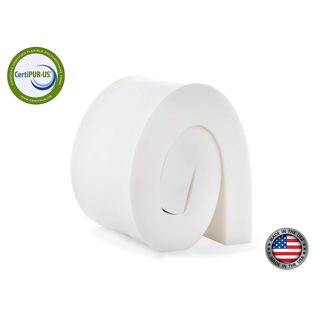 Isellfoam High Density Upholstery Foam 6 inches Height x 30 inches Width x 80 inches Length (Firm) Density 46ILD High Density Upholstery Foam Cushion CertiPUR-US Certified Foam, Made in USA