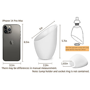 OTTOSEA 4 Pack Plastic Lampshade,5.7 inch High,4.1 inch Diameter,1.65 inch Fitter,Replacement Plastic Lamp Shade for LED Floor Lamp [White]