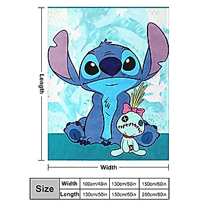 Throw Blanket Ultra-Soft Comfortable Blankets Flannel Fits Couch Sofa Office Suitable for All Season 50"x40"