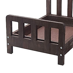 Erthree Baby Photography Bed Baby Photo Props White Wood Doll Bed Detachable Photo Background for Baby Photo Studio