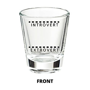 Tipsy Umbrella “Introvert/Extrovert” Funny Collectable shot glass (1.75 oz)