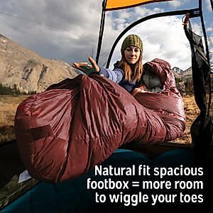 Kelty Cosmic 0 Down Mummy Sleeping Bag - 550 Fill Duck Down Winter Backpacking Sleeping Bag, Regular