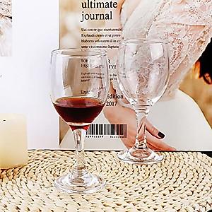 BTGLLAS 120ML 4 Ounce - Set of 6 Classic Red Wine Glasses Durable Clear White Lead-free Glass Cup For Party (Glass, 6Pcs4OZ)