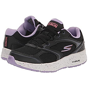 Skechers Women's GO Run CONSISTENT-Vivid Horizon Sneaker, Black/Lavender, 7