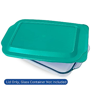 Replacement Lids for Pyrex 9 x 13 Casserole Glass Baking Dish Container Cover 3 QT 233-PC (Turquoise), 2-Pack