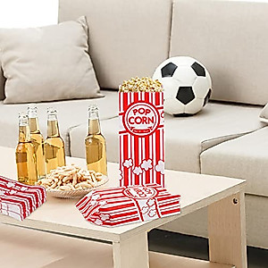 Essenya 202 PCS Popcorn Bags with Popcorn Scoop and Salt Shaker,1 oz Small Pop Corn Bags Popcorn Bags Individual Servings for Popcorn Machine Supplies Party Movie Night Theater (Simple, 202 PCS)