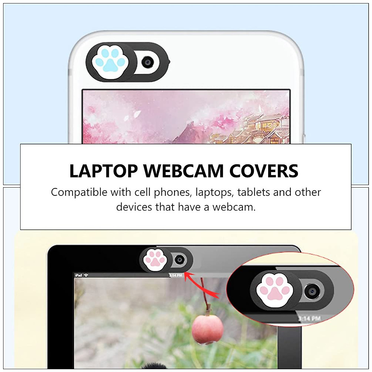 6pcs Privacy Cover Webcam Covers -Peeping Covers Webcam Cover Webcam Privacy Covers Laptop Webcam Protector Protective Covers Safety Covers