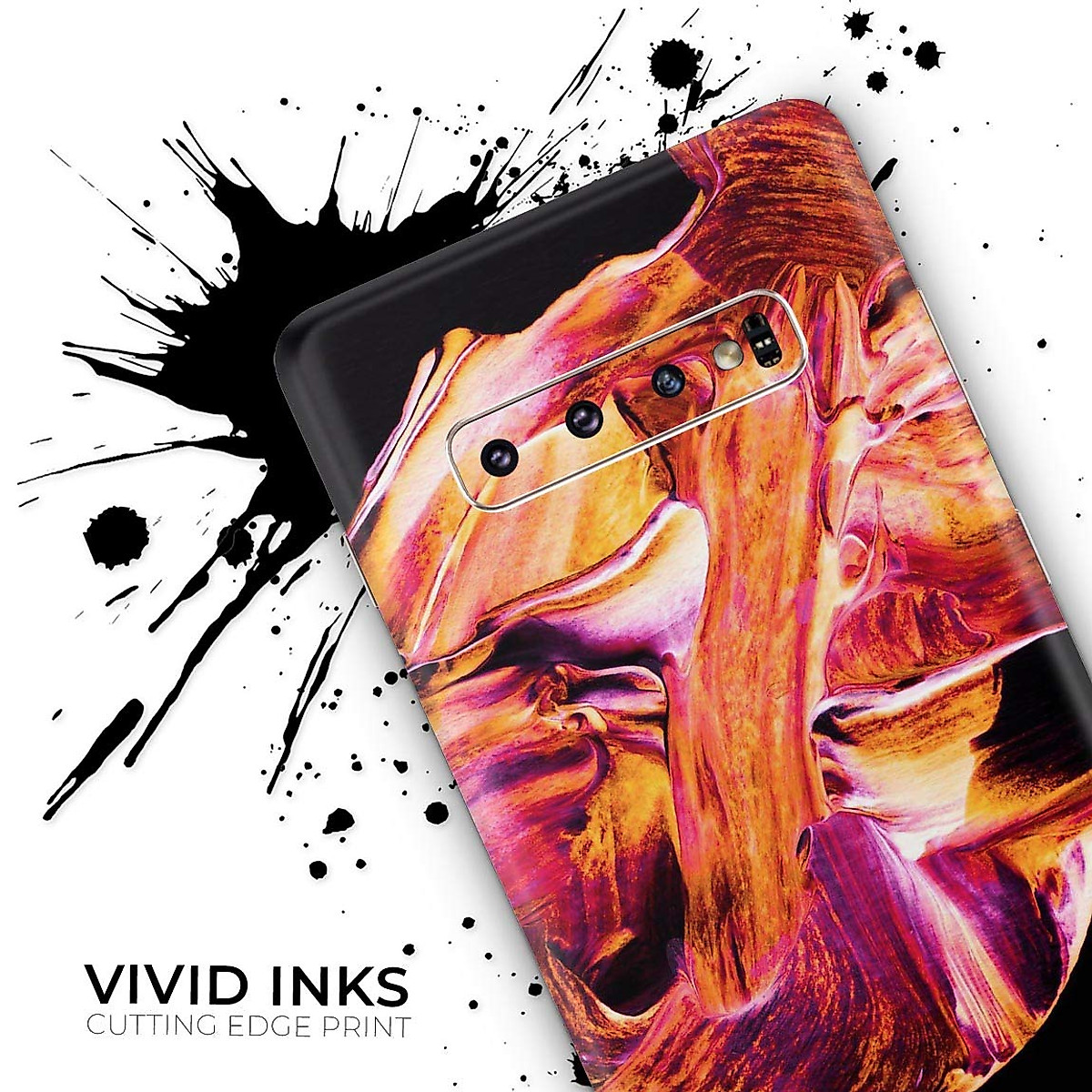 DesignSkinz Liquid Abstract Paint V47 Protective Vinyl Decal Wrap Skin Cover Compatible with The Samsung Galaxy S20 (Screen Trim & Back Glass Skin)