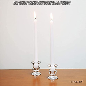 Hosley Set of 96 Glass Taper Candle Holders 2.5 Inches High Ideal Gift for Weddings Party Favor Reiki Meditation O3