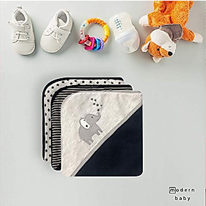 MODERN BABY 3 Pack Hooded Baby Bath Towel Set for Newborns Infants & Toddlers, Boys & Girls Baby Hooded Towels