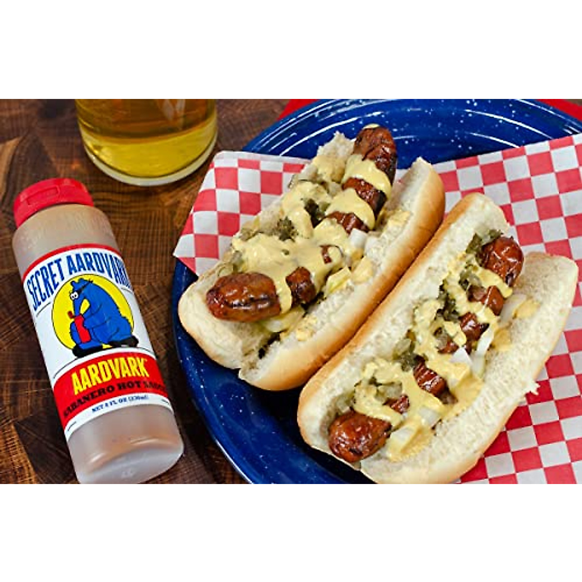 Secret Aardvark Habanero Hot Sauce – Habanero Peppers & Roasted Tomatoes, Medium Spiced Hot Sauce, BBQ Sauce, Non-GMO, Low Sugar, Low Carb, Gluten-Free Hot Sauce & Marinade – 8 fl oz 1 Pack