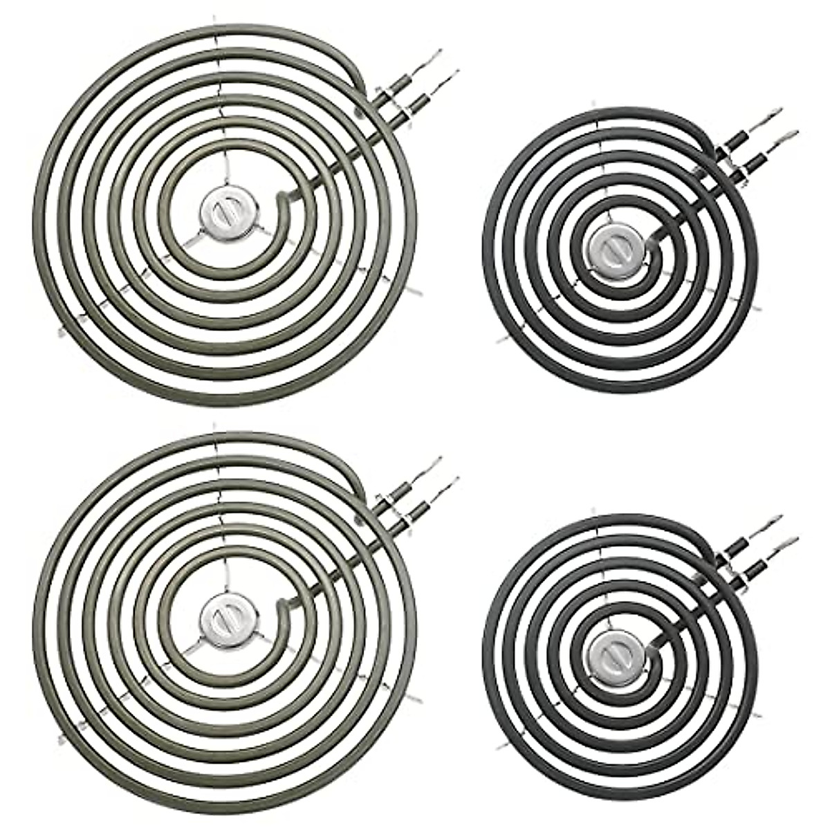 WB31M20 WB31M19 Porcelain Drip Pans and WB30M1 WB30M2 Surface Elements by SupHomie - Compatible with GE Hotpoint Range Stove