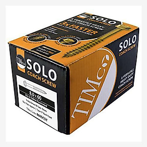 TIMCO Advanced Coach Screws – Hex Flange – Gold – Aggressive Slash Point tip for Easy Driving – 3 x Faster Than Standard Coach Screws - M10 x 60mm - Box of 50