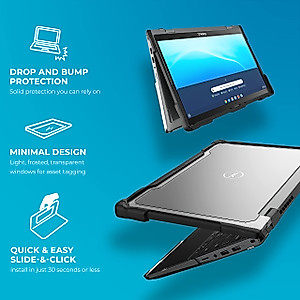 Gumdrop SlimTech Laptop Case Fits Dell Latitude 3330 13-inch (2-in-1) Designed for K-12 Students Teachers & Classrooms – Drop Tested Rugged Shockproof Bumpers for Reliable Device Protection – Black