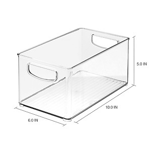 iDesign Plastic Organizer Kitchen Storage Bin Set, Clear