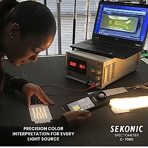 Sekonic C-7000 Spectrometer Spectrum Analyzer Bundle Kit - Portable Handheld Tool for Precision Color Control & Interpretation for Home, Designer's Firm, Engineering Lab & Industrial Use