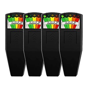 Jahyshow 4 Pack LED EMF Meter Magnetic Field Detector Ghost Hunting Paranormal Equipment Tester Portable Counter