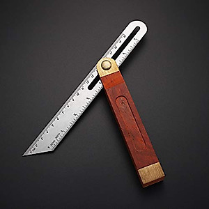 DOITOOL Adjustable Bevel Gauge Sliding T- Bevel Gauge Woodworking T Bevel Angle Finder Multi Angle Adjustable Gauge Measurement Tool with Hardwood Handle and Metric& Imperial Marks