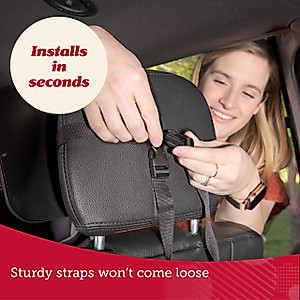 Lusso Gear Baby Car Mirror - Rear-Facing Infant Mirror for Car with Crystal Clear View - Secure Shatterproof Backseat Design, Black