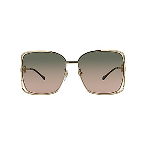 Gucci Women's Oversized Rectangular Sunglasses, Shiny Endura Gold, One Size