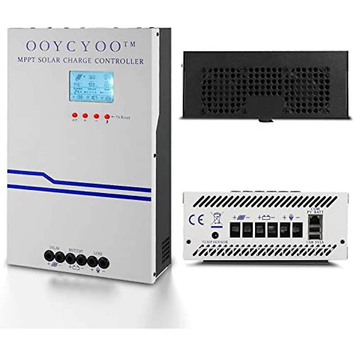 100 Amp MPPT Solar Charge Controller 24V 12V Auto, 100A Solar Panel Regulator Max Input Power 2500W, for AGM Sealed Gel Flooded Lithium Battery