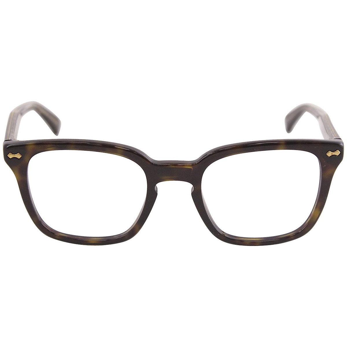 Gucci 0184O 002 Havana Plastic Square Eyeglasses 50mm