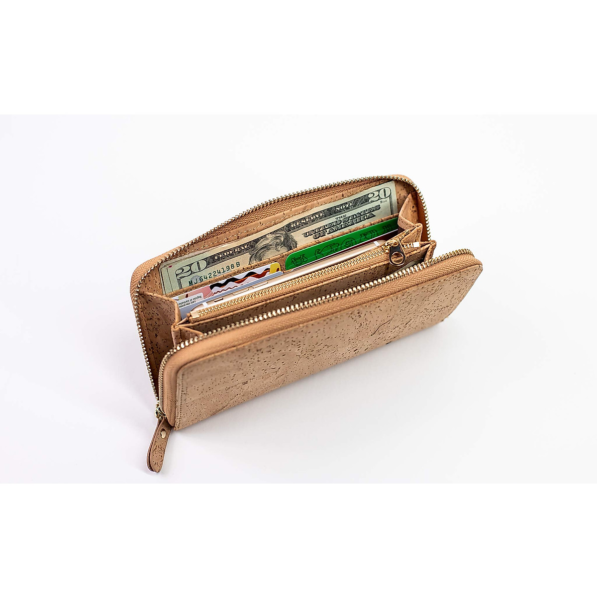 Modern Hobo Women's Cork Wallet/Cork Clutch/With RFID Protection/Vegan Wallet/Sustainably-Crafted Cork Wallet, Medium