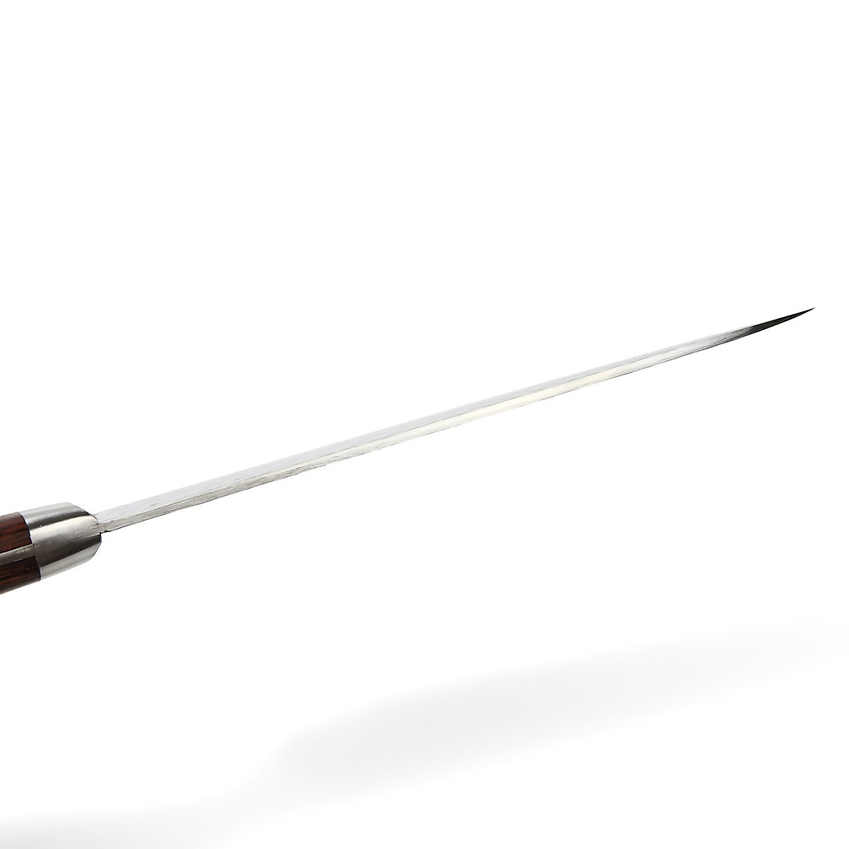 Syosaku Japanese Petty Knife Hammered Damascus VG-10 16 Layer Mahogany Handle, 5.3-inch (135mm)