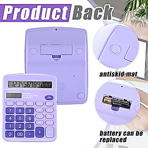 Xuhal 8 Pack Desktop Calculator Standard Calculator 12 Digit with Large LCD Display and Sensitive Button Handheld Cute Calculator Functional Aesthetic Calculator for Office Home Classroom Business