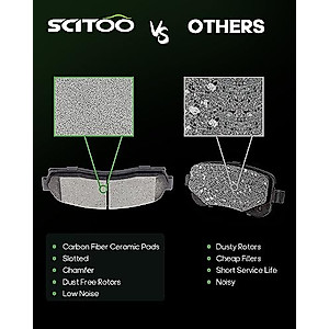 Ceramic Brake Pads Kits,SCITOO 8pcs Brakes Pads Set fit for 2002-2005 for Ford Explorer,2002-2005 for Mercury Mountaineer