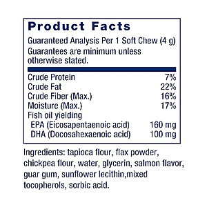 Life Extension Dog Skin & Coat - Dog Food Supplement for Healthy Skin and Coat – Omega-3 Fish Oil for Dogs, Salmon Flavor, No Artificial Colors or Flavors - 90 Soft Chews