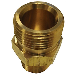 Ultimate Washer High Pressure M22 Adapter Fitting x 3/8-Inch Brass Male Pipe Thread 5800 PSI Rating Compatible for Troybuilt, Excell, Devilbis, Lasco 60-1057 Models