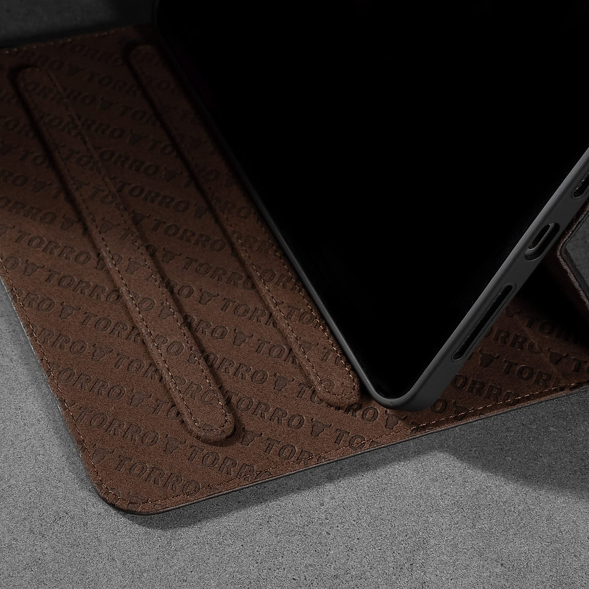 TORRO Case Compatible with iPad Mini 7/6 – Genuine Leather iPad Mini 7th / 6th Generation (2024/2021) Cover with Stand Function, Apple Pencil Connectivity and Wake Sleep Function (Dark Brown)