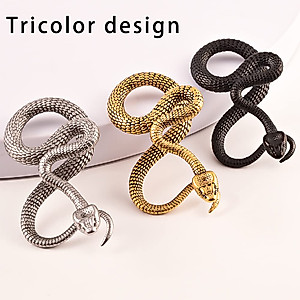 Atomhole Hypoallergenic 316 Stainless Steel Snake Dangle Ear Weights For Stretched Ears Gauges 2g Ear Plugs Body Piercing Tunnels Body Jewelry 2PCS (Black)