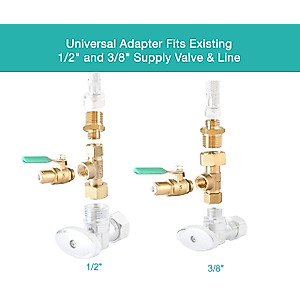 Ice Maker Fridge Quick Installation Kit with 25' Feet Tubing for Drinking Water Appliance Water Line, Solid Brass Stop Tee and Valve, 1/4" Fittings