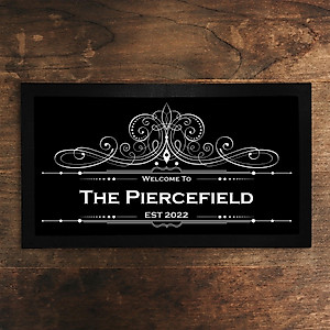 Bang Tidy Clothing Personalized Bar Runner Mat - Novelty Beer Gifts - Add Your Text - DI016.1