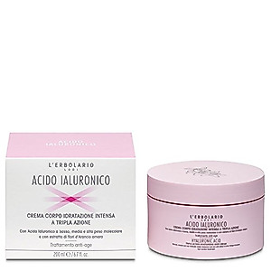 L'Erbolario Hyaluronic Acid Triple Action Moisturising Body Cream - Nourishing And Compacting Treatment - Helps Restore Moisture And Elasticity To Skin Tissue - Prevents Loss Of Humidity - 6.7 Oz