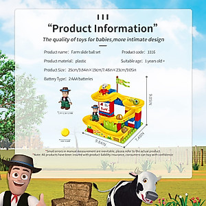 La Granja de Zenon Marble Run Building Blocks Set for Kids Big Bricks Track Maze STEM Toy Race Track Compatible with All Major Brands with 4 Marbles Balls for Boys Girls Toddlers Ages 3 4-8+ (50 PCS)