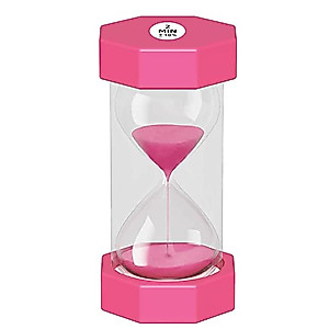 YLTIMER 2 Minute Sand Timer for Kids, Unbreakable Octagon Hourglass Sand Clock, Plastic Sand Watch 2 Min, Reloj De Arena 2 Minutos, Colorful Hour Glass Sandglass for Classroom Games Kitchen (Pink)