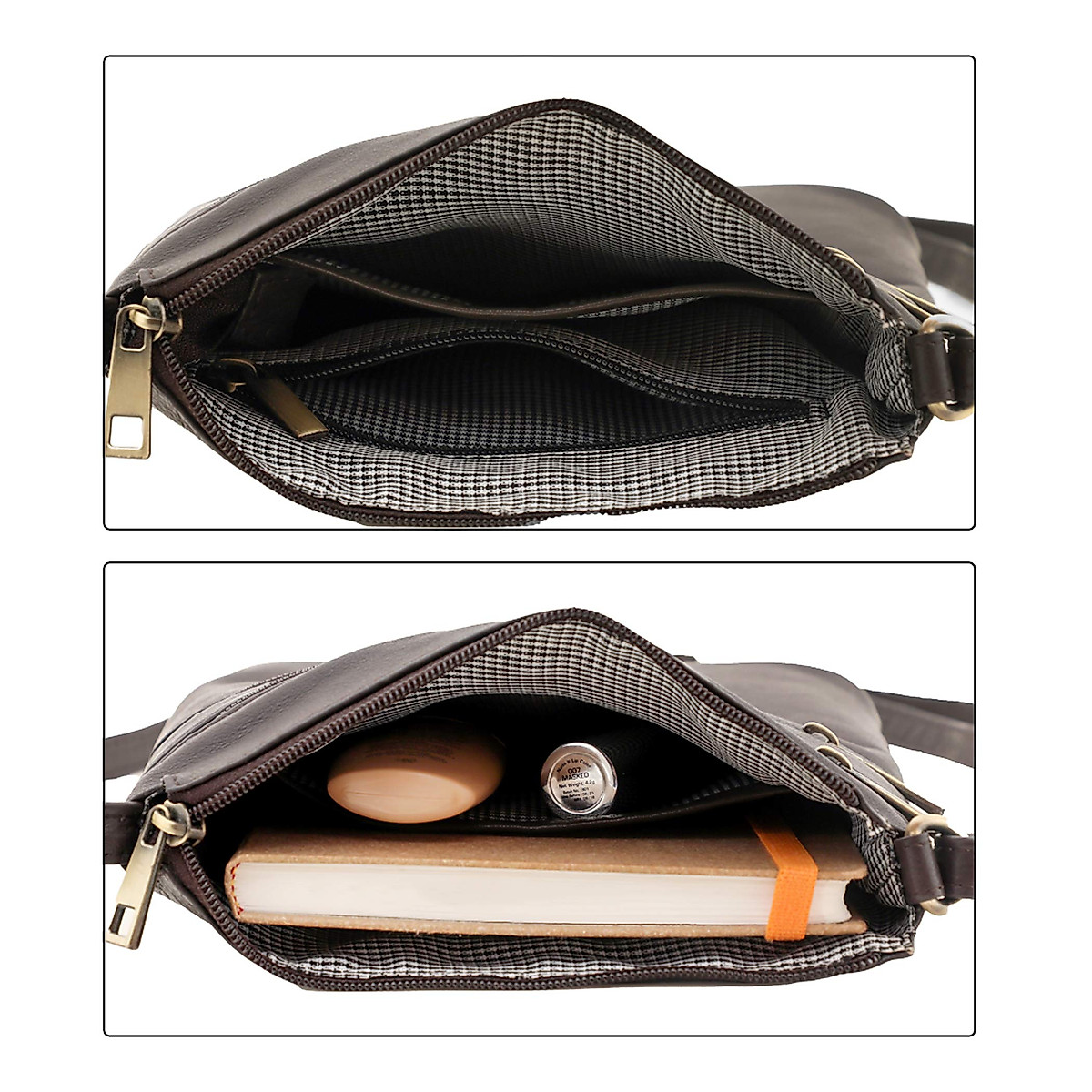 Texan Bull Leather Crossbody Bags For Women-Shoulder Strap Women Purses Travel Handbags (Brown)