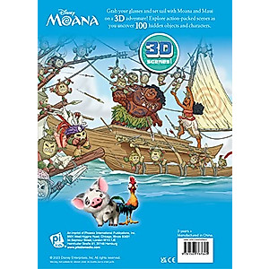 Disney Moana 3D Look and Find Activity Book! - 3D Glasses Included! - PI Kids