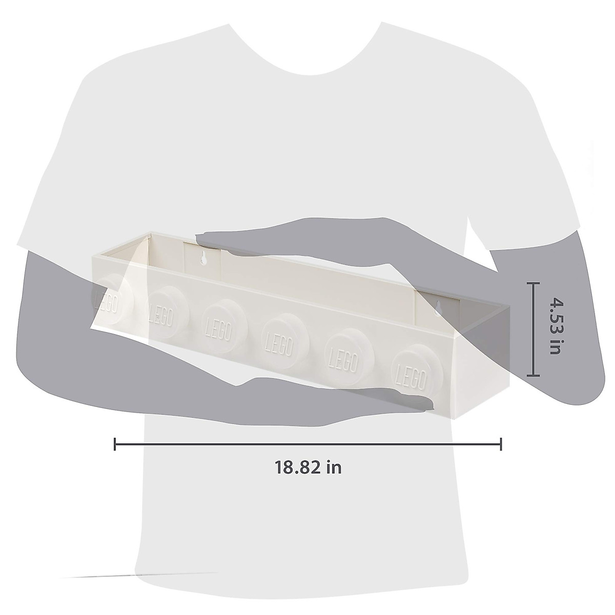 ROOM Copenhagen, Lego Book Rack - Decorative Floating Shelf Storage - White