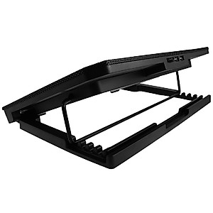 AABCOOLING NC74 - Laptop Cooling Tray with 125mm Fan, Adjustable Tilt and Blue Backlight, Laptop Fan Cooling Pad, PS4 Cooling Pad, Laptop Cooler Stand, Silent Laptop Cooler