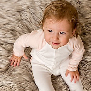 goumikids Goumi'all, Smart Adjustable Footie Baby Pajamas Made With Soft, Organic Material - School Of Fish (Gray), 0-3 Months