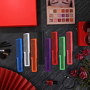10 Pieces Hair Cutting Comb Fine Tooth Styling Comb Barber Styling Hair Comb Clipper Cutting Comb for Home Salon Barber (Eye-catching Colors)