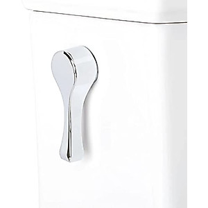 Signature Hardware 953015-B Carraway 1.28 GPF One Piece Elongated Chair Height Toilet with Left Hand Lever - Bidet Seat Included